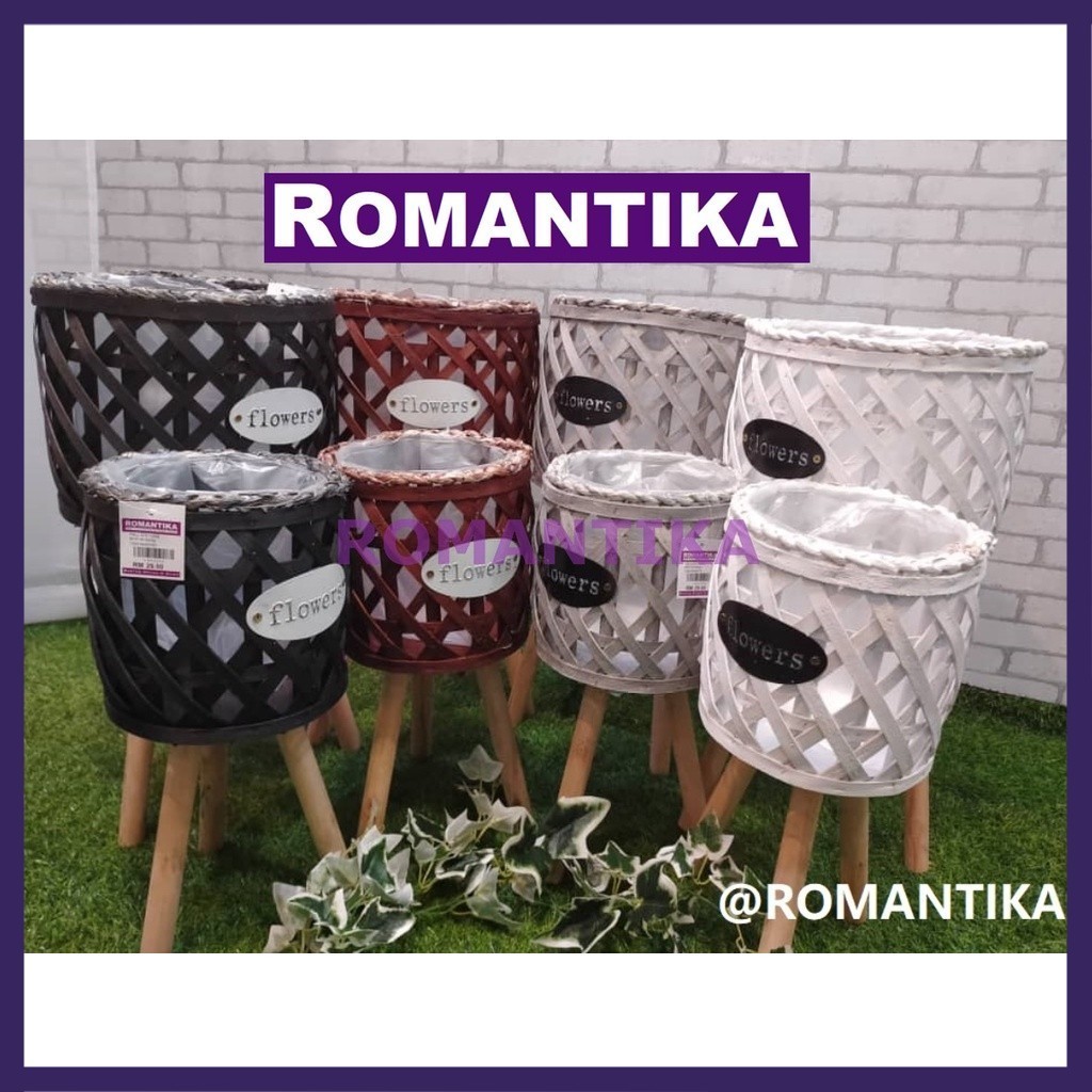 Romantika Bakul Pokok Pasu Berkaki Tall Stand Vase & Pasu Gantung Dual ...