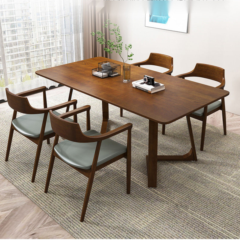 Nordic Solid Wood Long Table Dining Table Home Multi-Person Dining ...