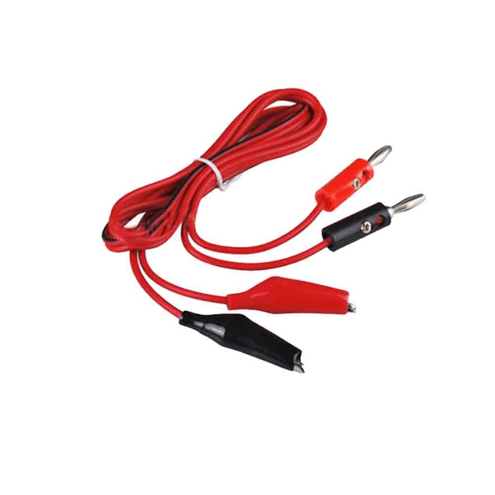Banana plug to crocodile clip power supply test line red and black 2 ...