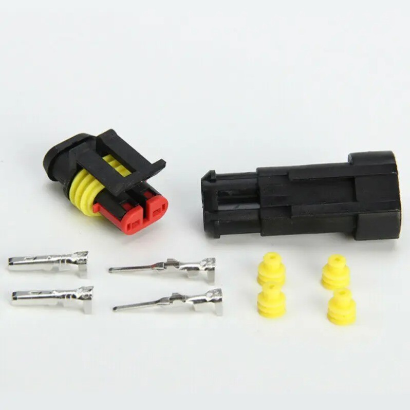 xps 5 Sets Car Waterproof 1.5mm Terminals 2Pin HID Plug Auto Xenon lamp ...