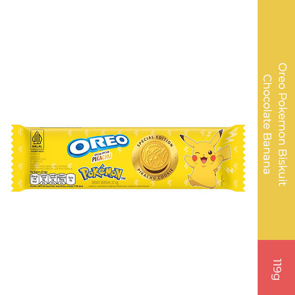 Oreo Pokemon Chocolate Banana Biscuit 119g | Shopee Malaysia
