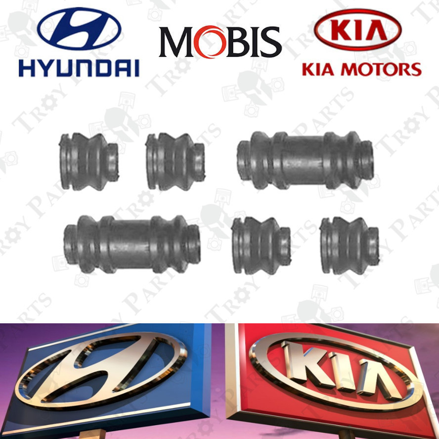 (6pc) Original Kia Hyundai Rear Disc Brake Caliper Pin Boot 0K240-26 ...