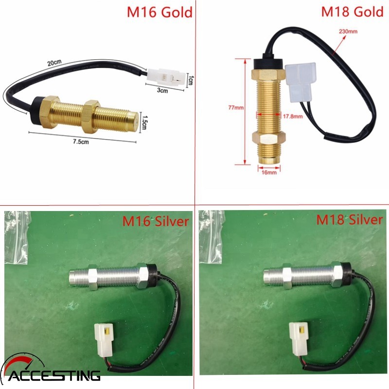 NEW Gold/Silver M16/M18 RPM Sensor Tachometer RMA Sensor For Car Truck ...