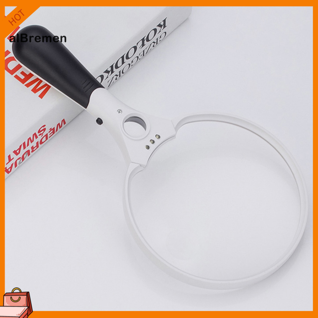 (New) 137mm LED Magnifier Large Wide Use ABS Multifunction Magnifying ...