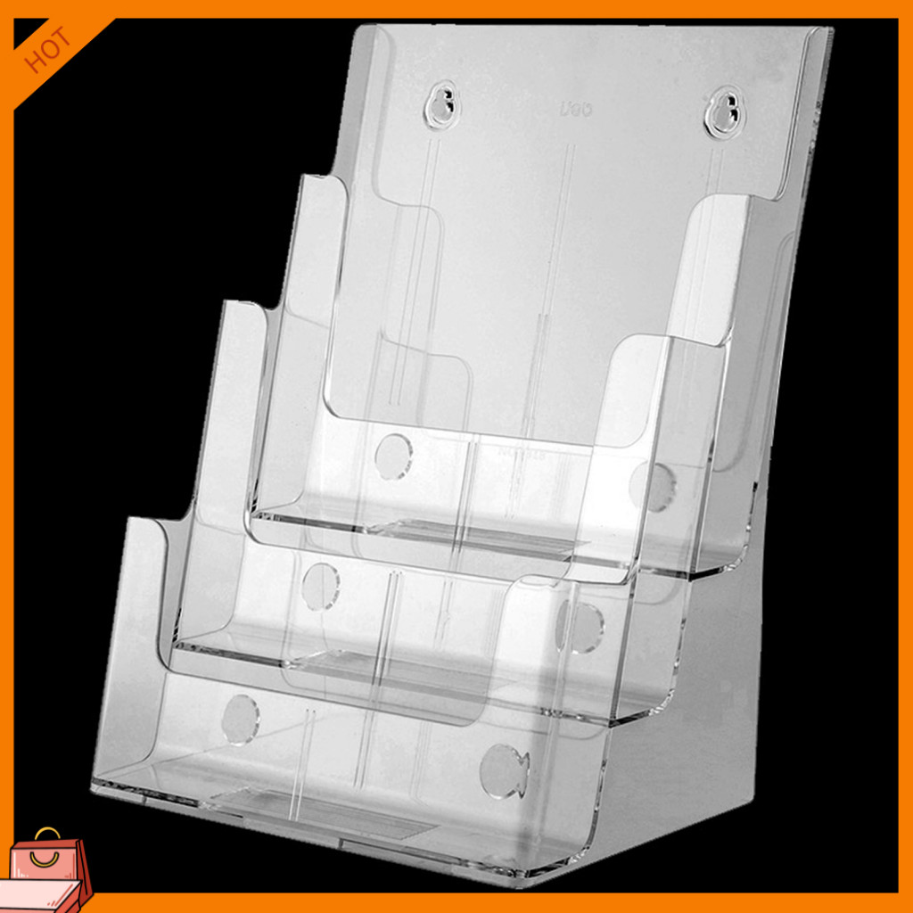(New) Acrylic Brochure Display Stand 3 Tier A4 Acrylic Brochure Holder ...
