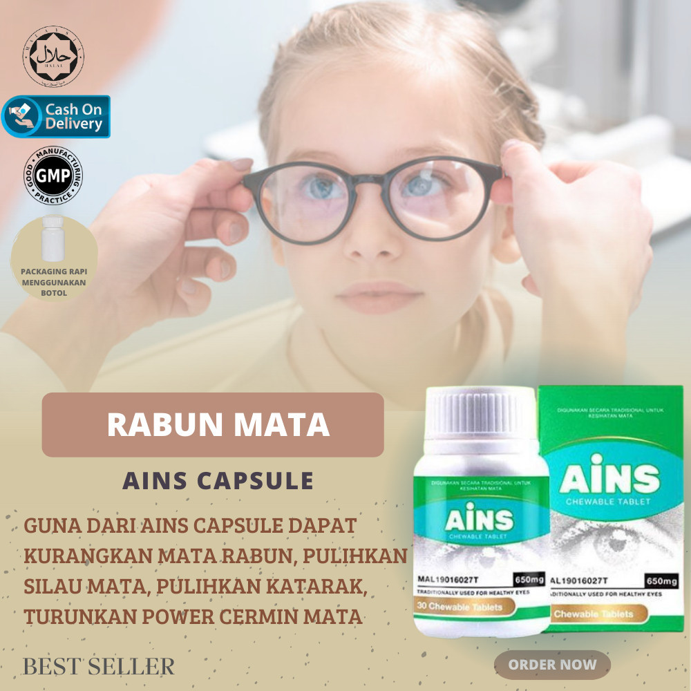 AINS VITAMIN PENAWAR MATA ORIGINAL supplement ubat mata rabun eye care ...