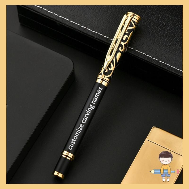 CUSTOM ENGRAVE Refillable Office Rollerball Pen Black Ink Business ...