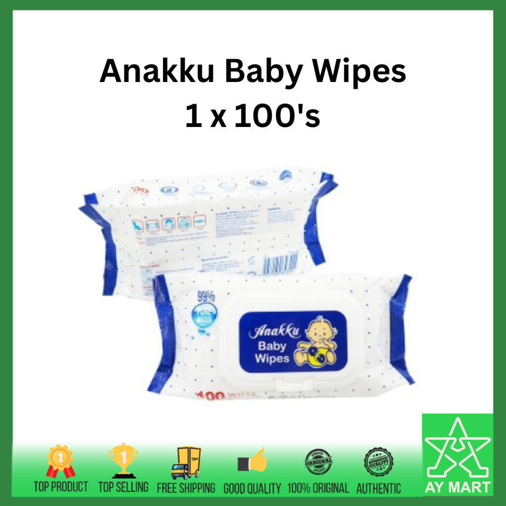 Anakku Baby Wipes 100’s x 1 packs Cottony soft material Paraben-Free ...
