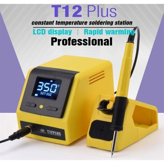Oss T12 Plus 75W, 100 - 480 C Welding Machine, T12-BLS Tip (Yellow ...