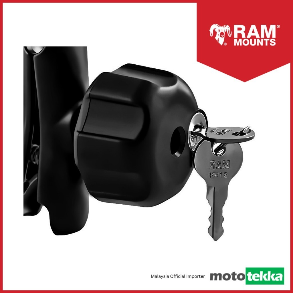 RAM Mounts Key Lock Knob with Brass Insert for B Size Socket Arms (RAM ...