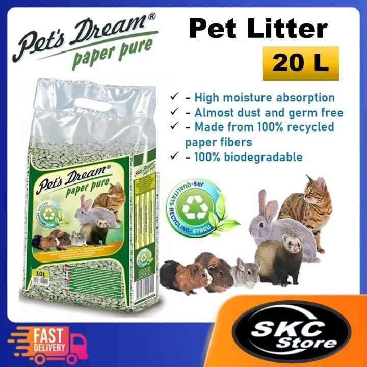 Pet's Dream Paper Pure Pet Litter (10L / 20L) | Shopee Malaysia