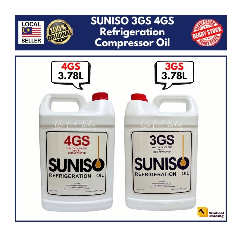 SUNISO Compressor Oil Refrigeration Oil 3GS/4GS (3.78 Liter) | Shopee Malaysia