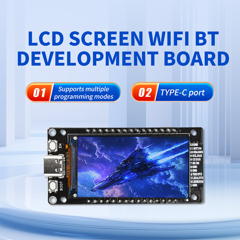 Esp32 1.9-Inch Lcd Screen Wifi Bluetooth Development Board Onboard Esp32-Wroom-32 Module Type-C ...