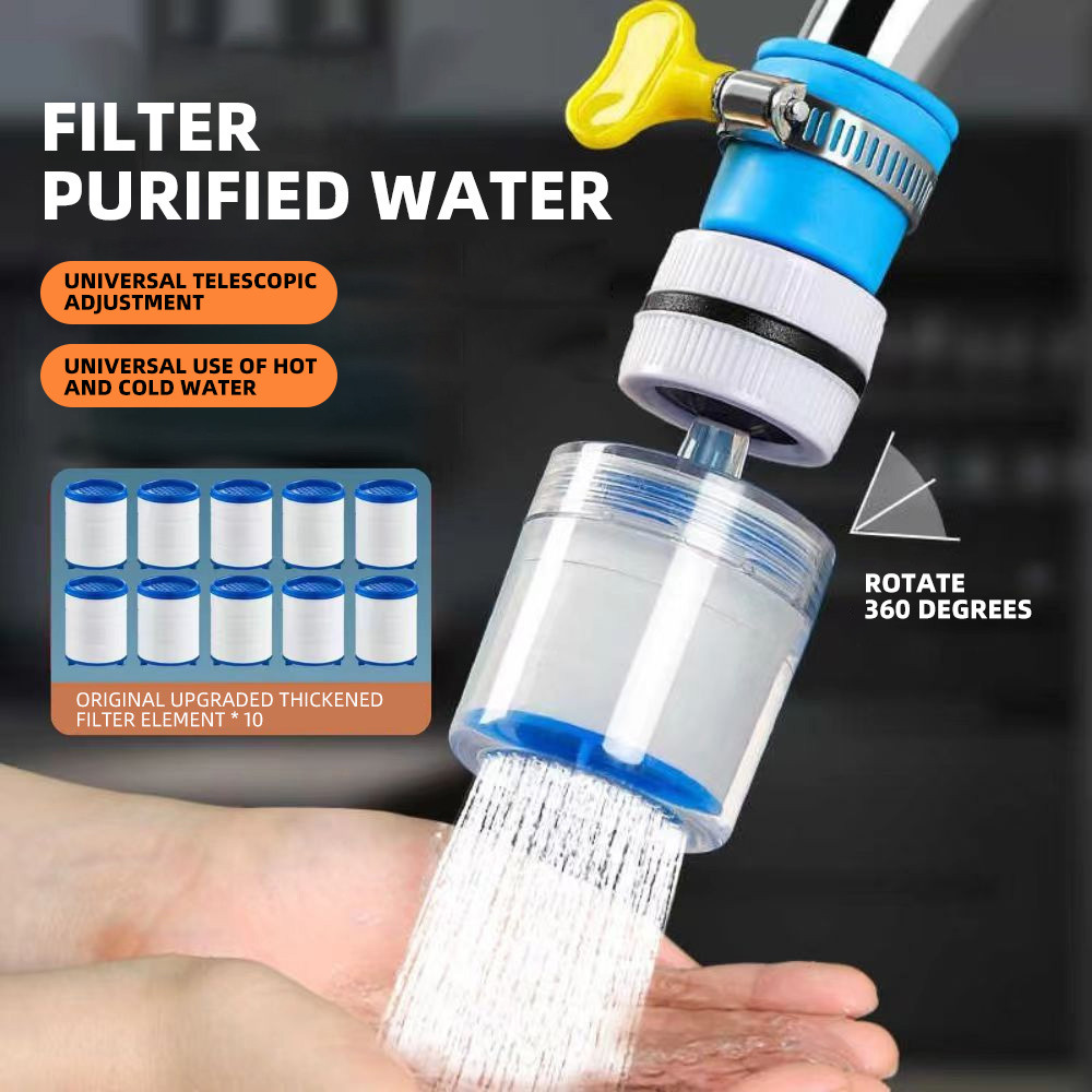 Water Tap Anti-Splash Water-saving Filter 360 Rotating Adjustable ...
