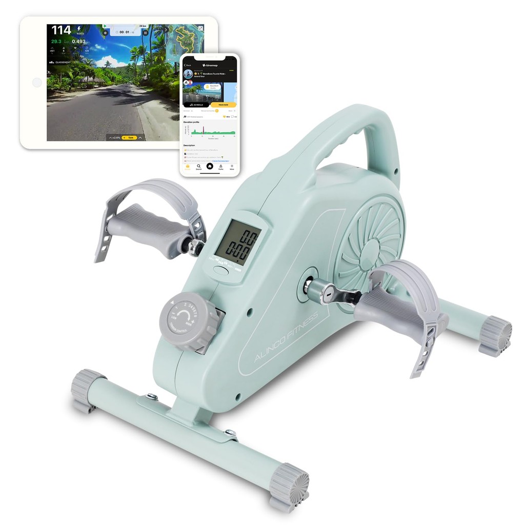ALINCO Fitness Bike Aero Magnetic Mini Bike - Silent Pedal, No Power ...
