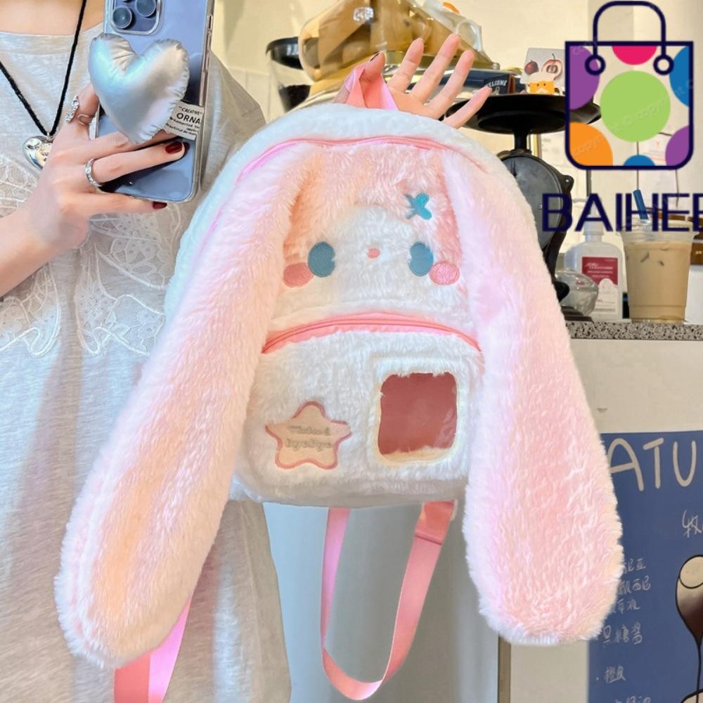 BAIHEE Plush Shoulder Bag, Japanese Style With Ears School Bags, Cute Soft Cartoon Bunny ...