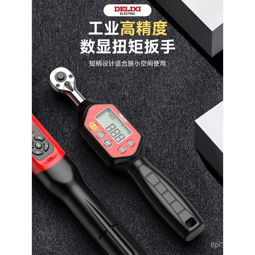 Delixi Electronic Digital Display Torque Wrench Socket High Precision Industrial Grade Torque ...