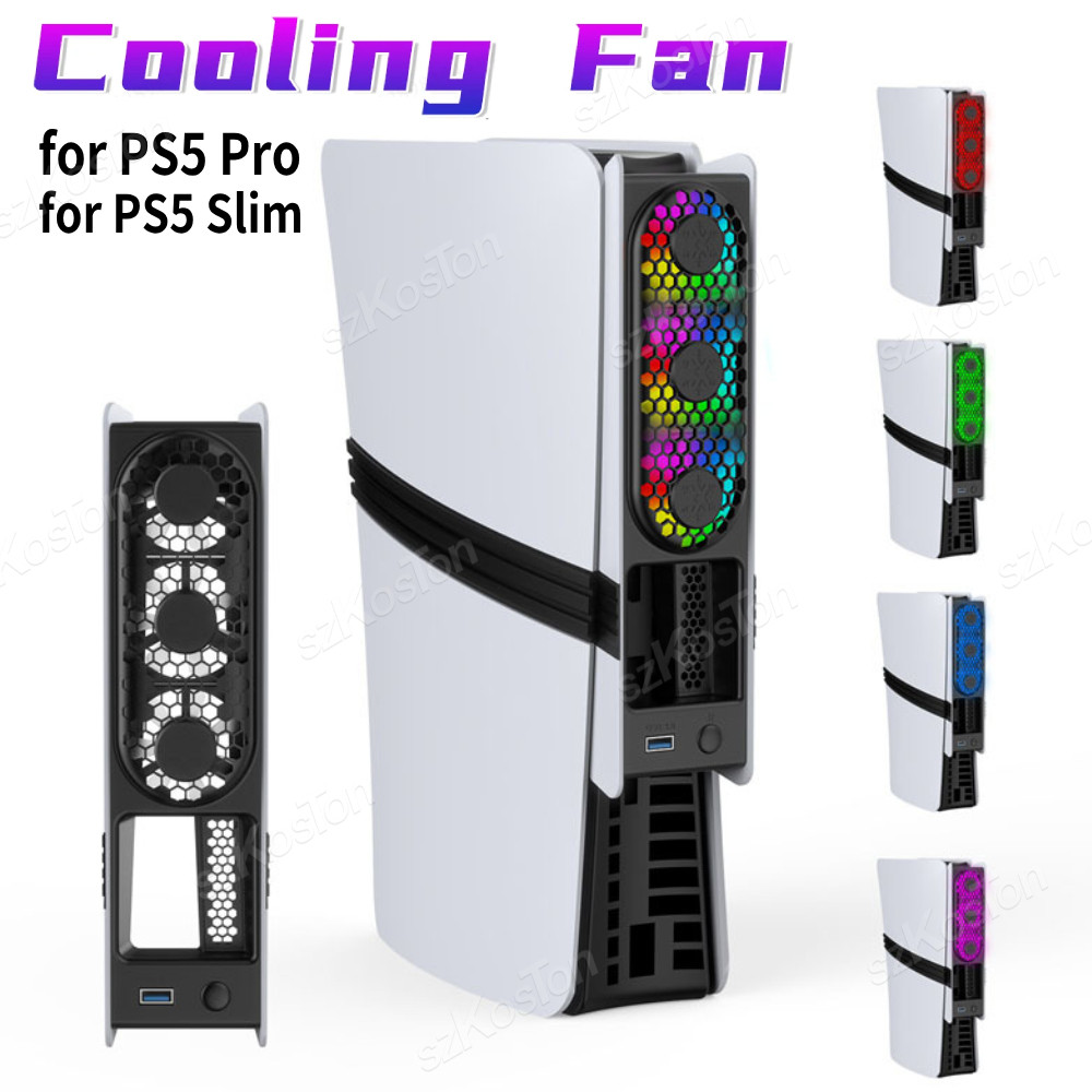Cooling Fan For PS5 Pro/PS5 Slim Cooling Fan External Fan Cooler Quiet ...
