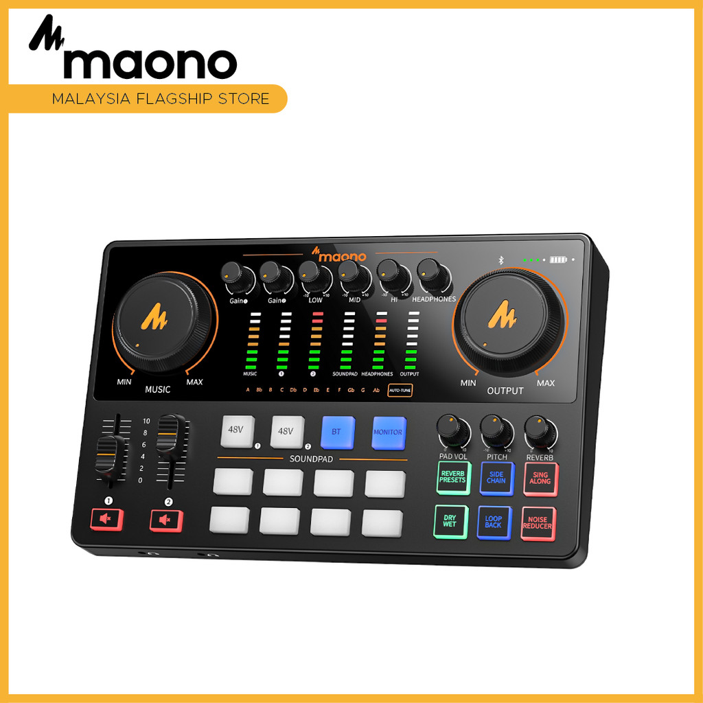 MAONO E2-GEN2 Dual XLR Portable All-in-One Podcast Sound Card | Shopee ...