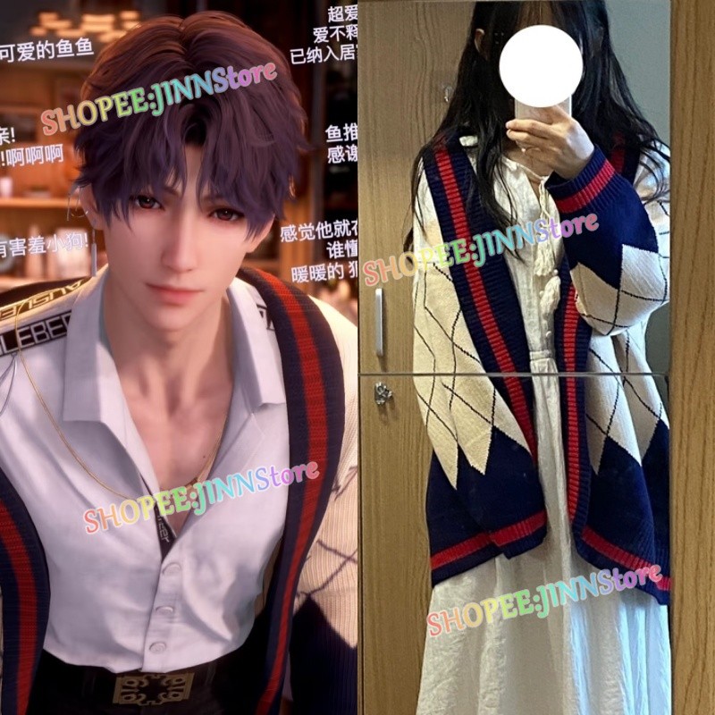 - JINN - RAFAYEL Cosplay Costume&Wig LOVE AND DEEPSPACE Knitted ...