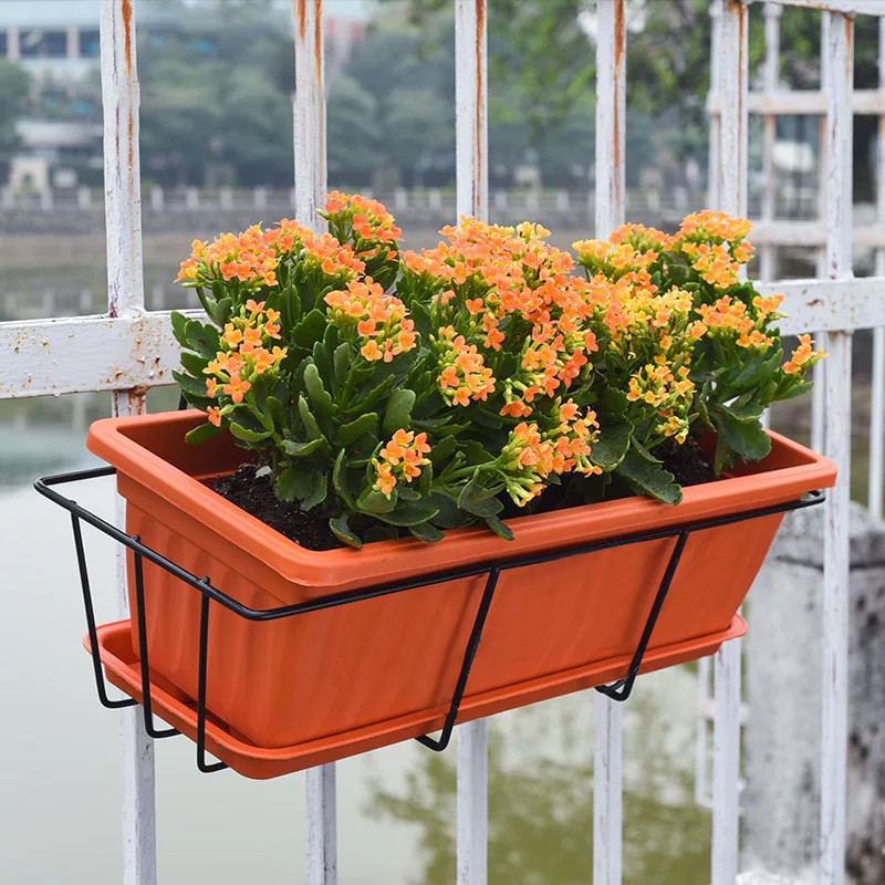 Rectangular Hanging Flower Rack Balustrade Flower Rack Outdoor ...