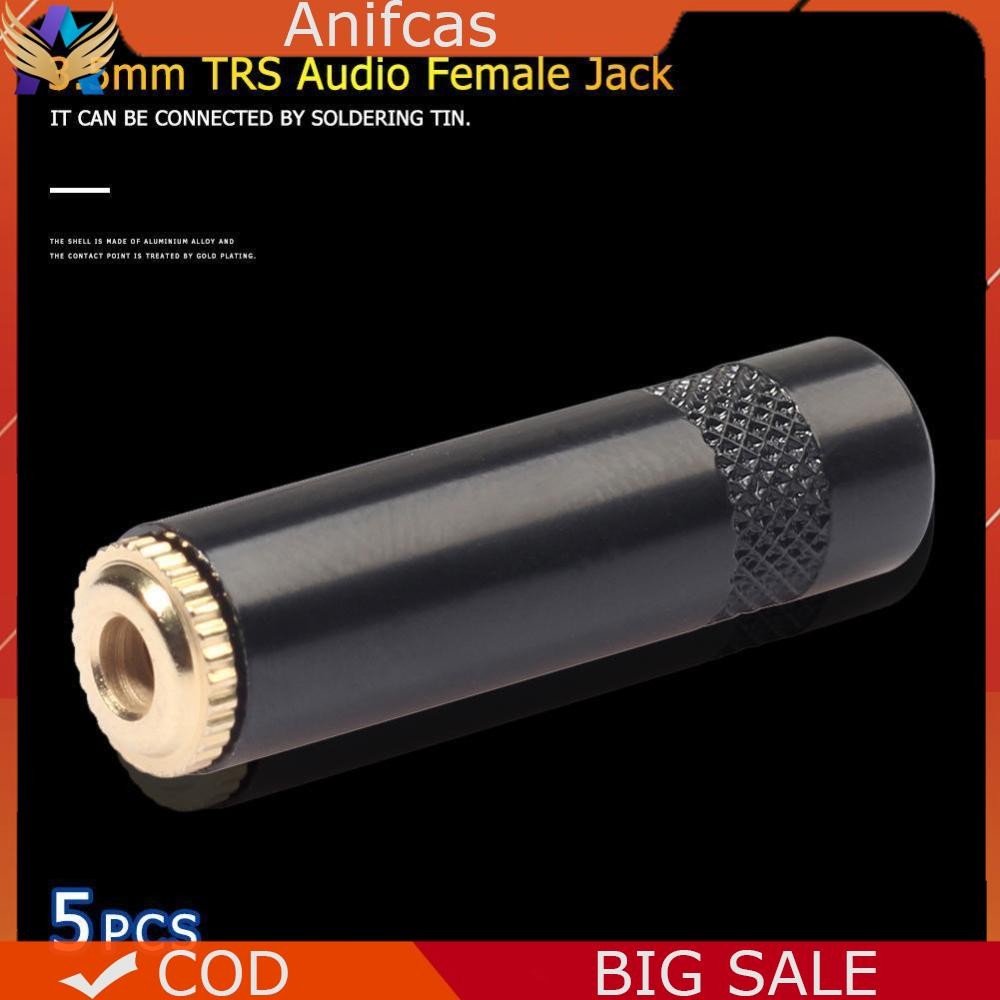 5pcs 3.5mm Audio Female Jack Solder Connector 3 Pole Stereo Adapters ...