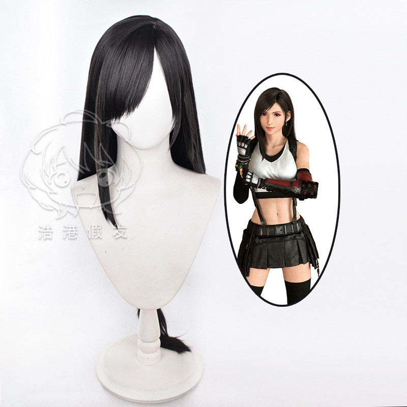Final Fantasy VII Cosplay FF7 Tifa Lockhart Wigs 85cm Cosplay Heat ...