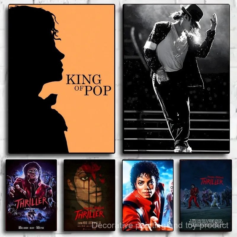 M-Michael J-Jackson Thriller Poster Hd Art Home Living Room Bedroom Bar ...
