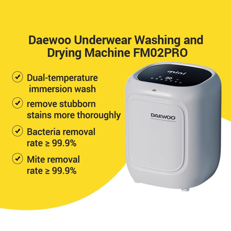 Daewoo 2025 new Mini Washing Machine fm02 pro with dryer portable ...