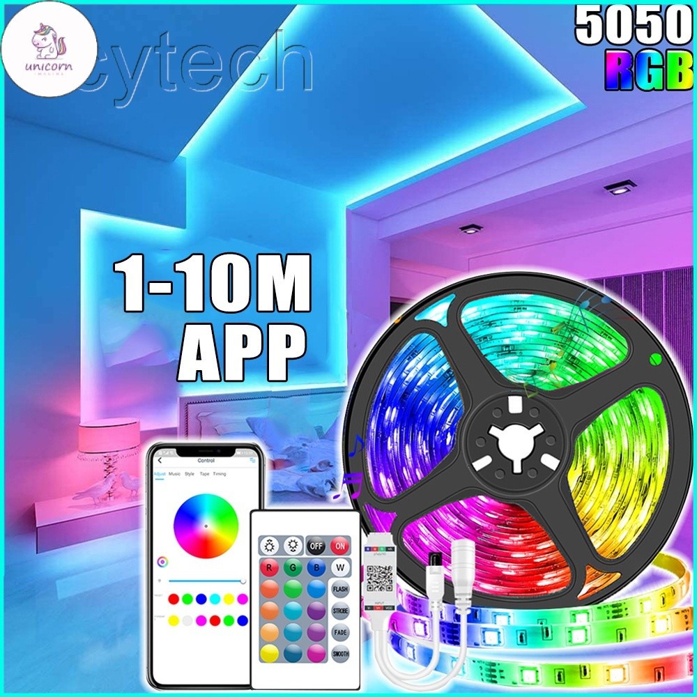 UN Bluetooth 5V USB LED Strip Lights 5050 2835 RGB 5M Led Light Strip ...