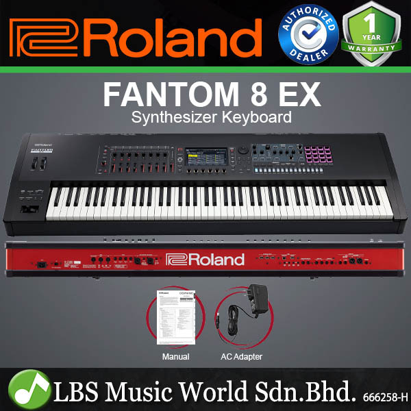 Roland Fantom 8 Ex 88 Key Semi Weighted Synthesizer Keyboard With Lcd