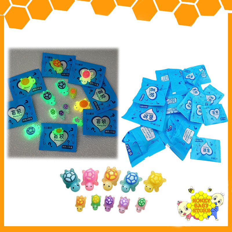 DIY Resin Turtle Toy Kids Cute Luminous Small Blind Bag Mini Turtle ...