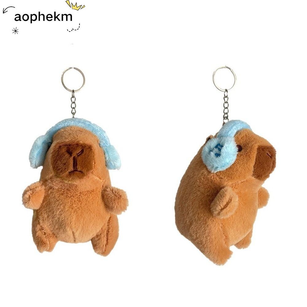 AOPHEKM Capybara Doll Key Chain, Plush Multicolor Capybara Pendant ...
