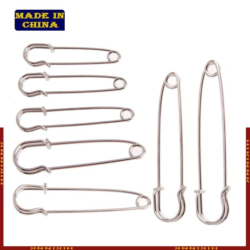 HIk Heavy Duty 10 Pieces Safety Pins Silver Tone for Sharp Edge Safe ...