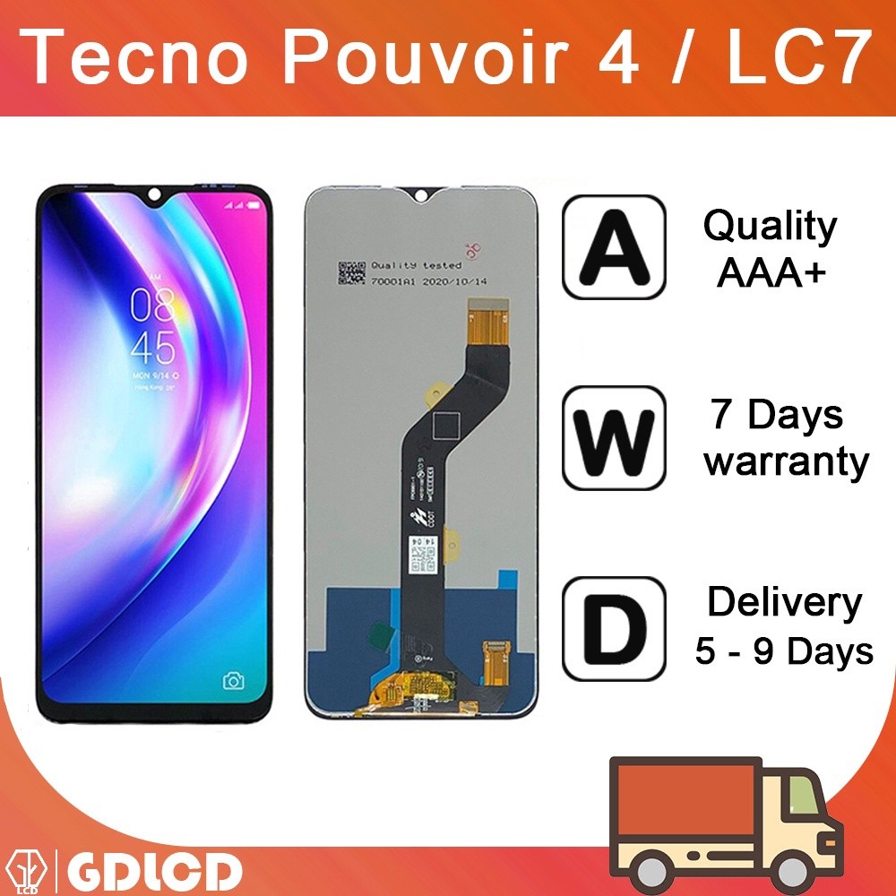 Tecno Pouvoir 4 / LC7 LCD Display Touch Screen Digitizer Replacement ...