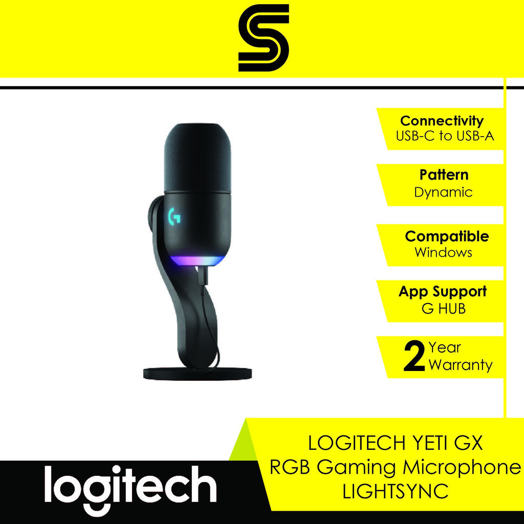 LOGITECH YETI GX RGB Gaming Microphone LIGHTSYNC | Shopee Malaysia