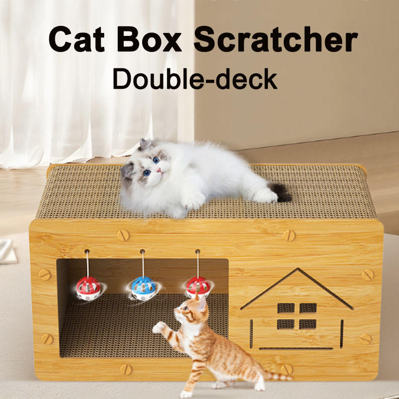 [Box Shape] Cat Box Scratcher Cat Scratcher Scratching Board Pad Cat ...