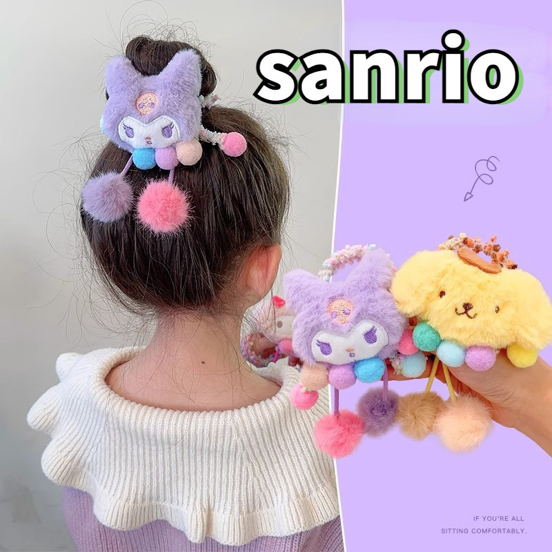 Kawaii Sanrio Kuromi My Melody Loopy Hair Ring Cinnamoroll Hello Kitty ...