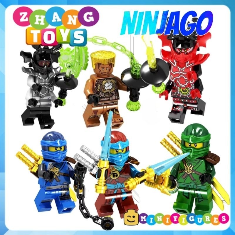 Ninjago Nya Echo Zane - Jay General Kozu - Lloyd - Giant Stone Warrior ...