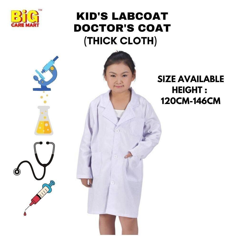 BCM Baju Kot Makmal/Doctor Costume Kids | Lab Coat Long Sleeve ...