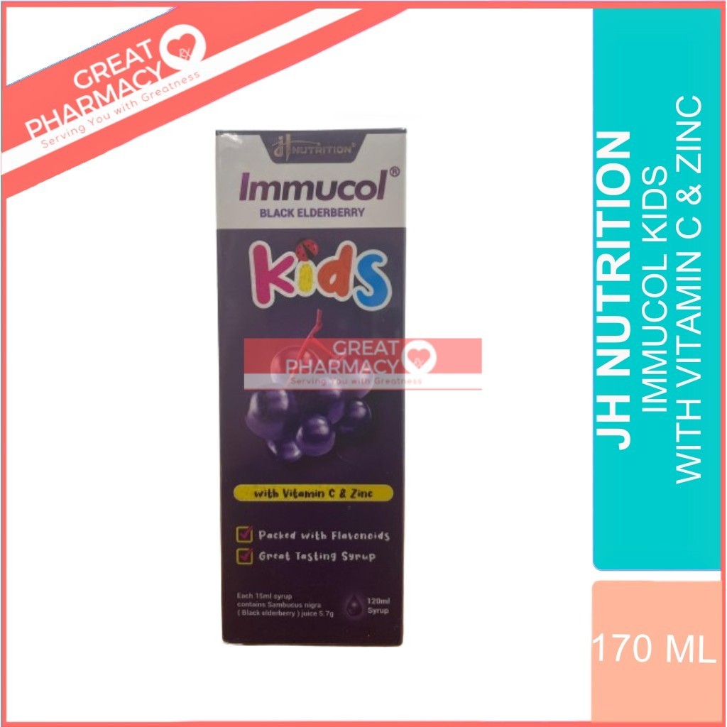 JH NUTRITION IMMUCOL BLACK ELDERBERRY KIDS 120ML | Shopee Malaysia