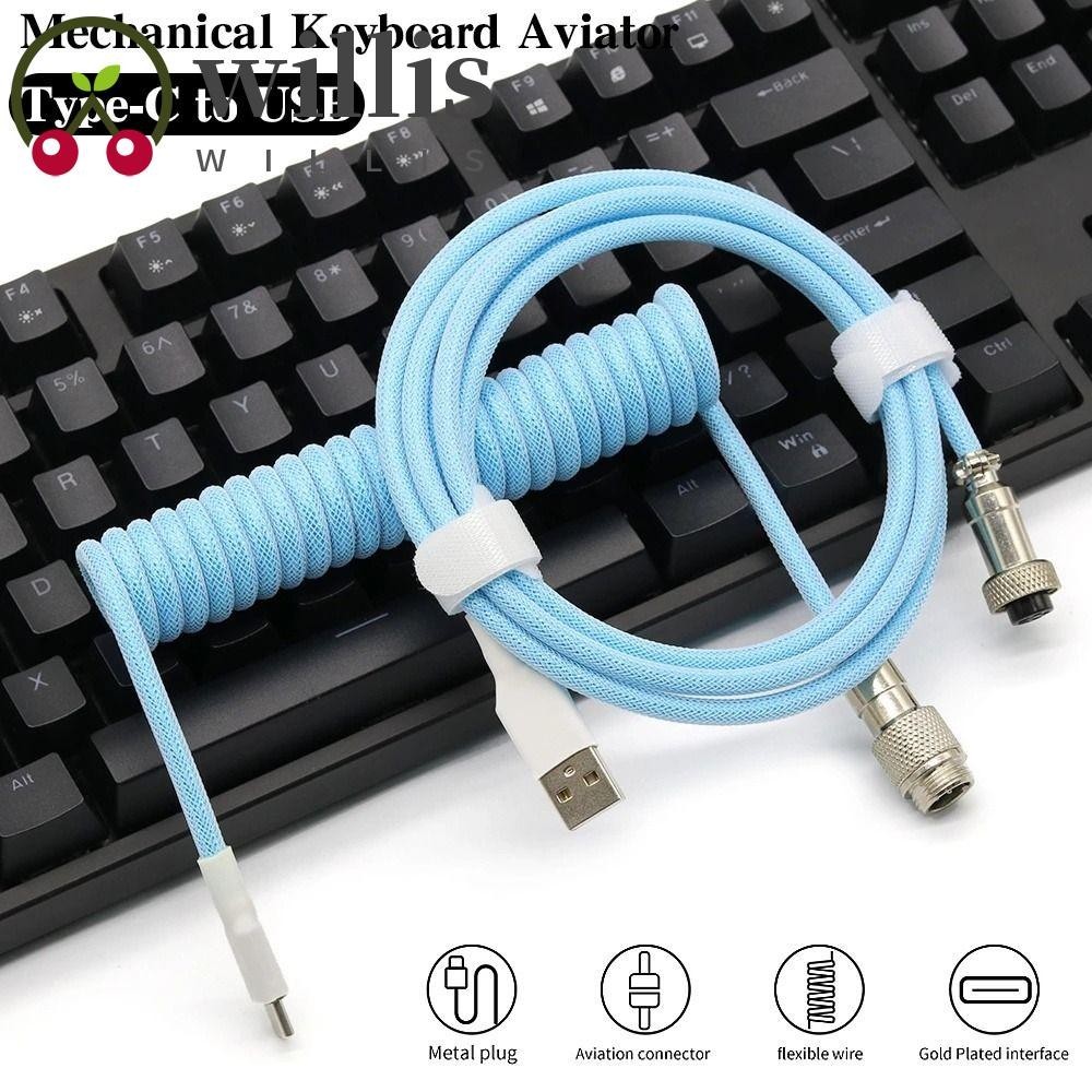 WILLIS Mechanical Keyboard Cable 5 Cores Desktop Braided Thread 3 Meter ...