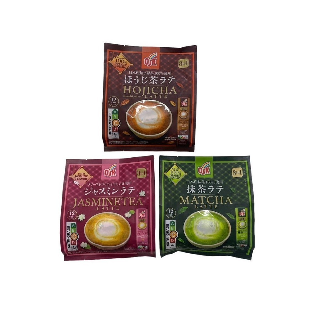OSK 3in1 Jasmine Latte/ Hojicha Latte/ Matcha Latte | Shopee Malaysia