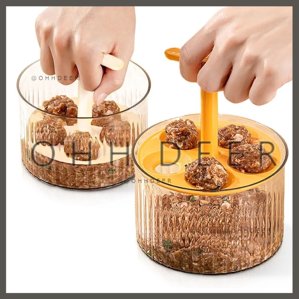 OHHDEER Creative Meat Baller Maker with Container Meatball Making Tool ...