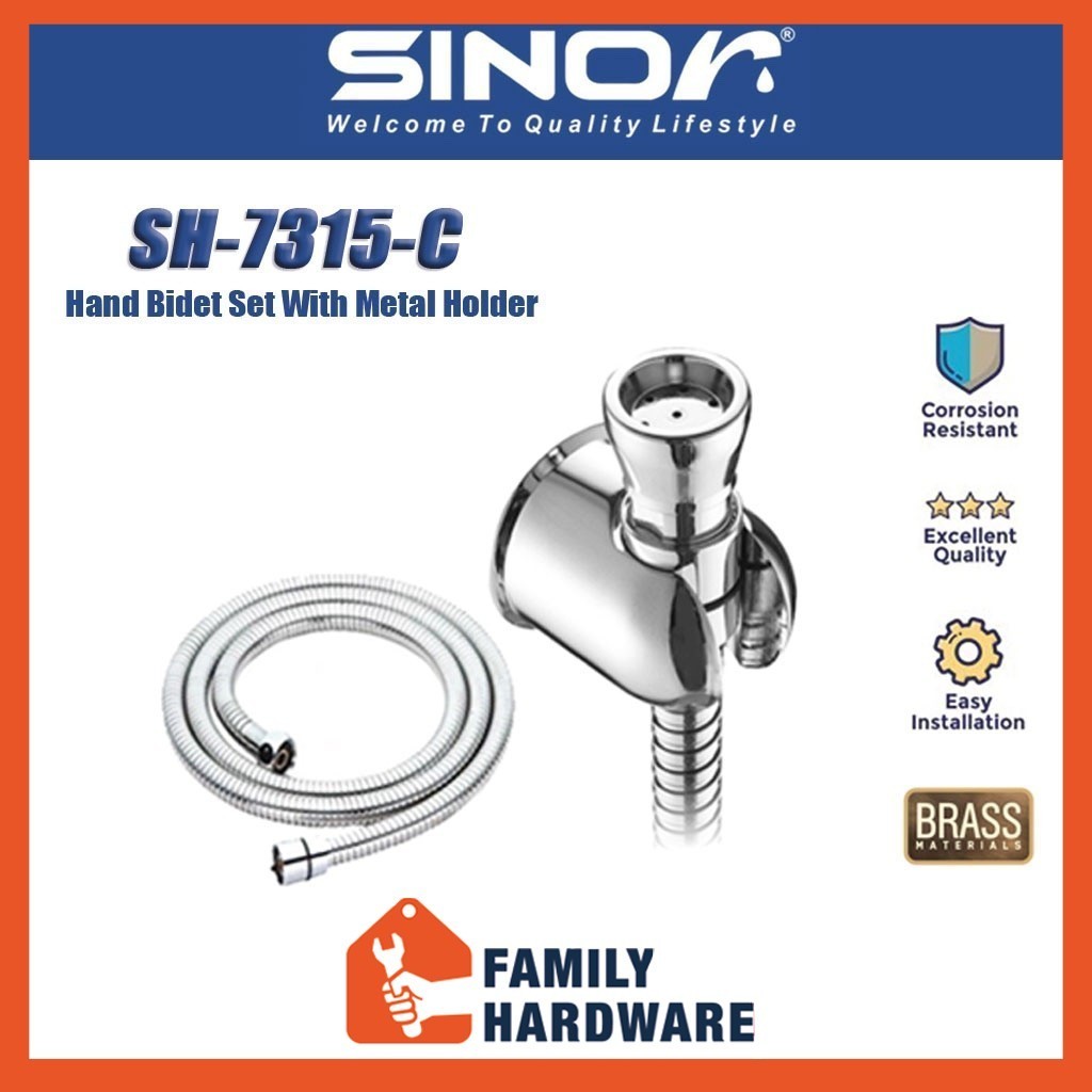 SINOR SH-7315-C Premium Bathroom Hand Bidet Set With 1.2mm Stainless ...