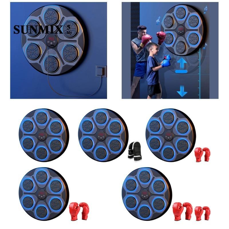 [ Music Boxing Machine, Wall Target Boxing Trainer with RGB Light Speed ...