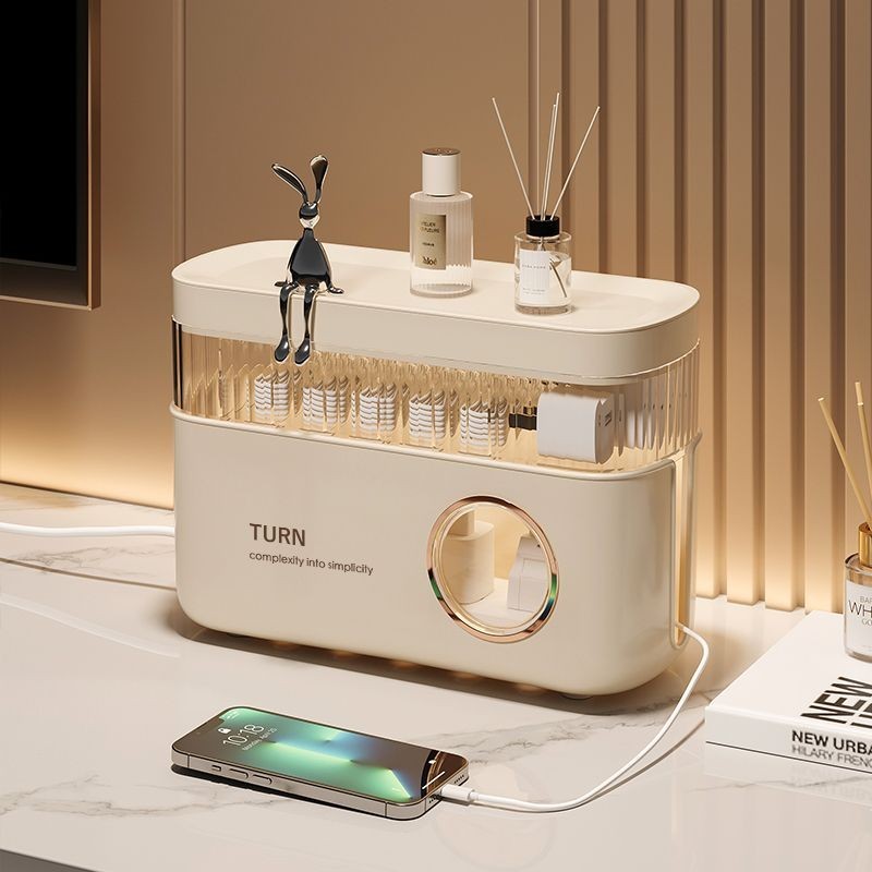 Socket Storage Box Desktop Data Cable Storage Box Mobile Phone Charger ...