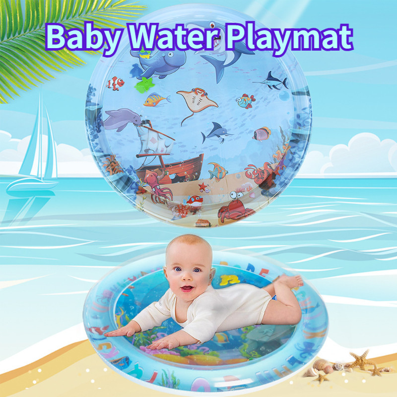 Baby Water Play Mat Infant Slapped Water Pad Ocean Fish Shark ...
