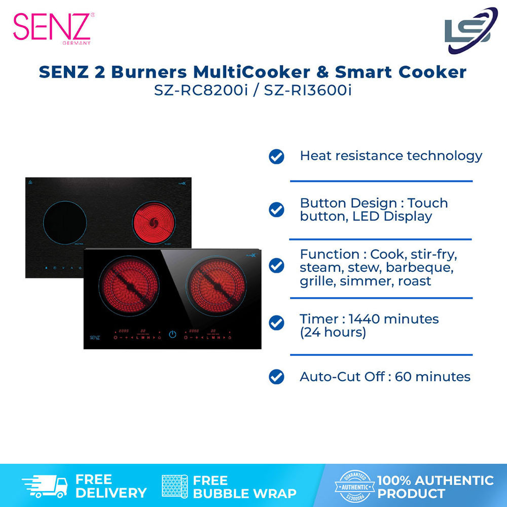 SENZ 2 Burners MultiCooker & SmartCooker SZ-RC8200i/SZ-RI6200i ...