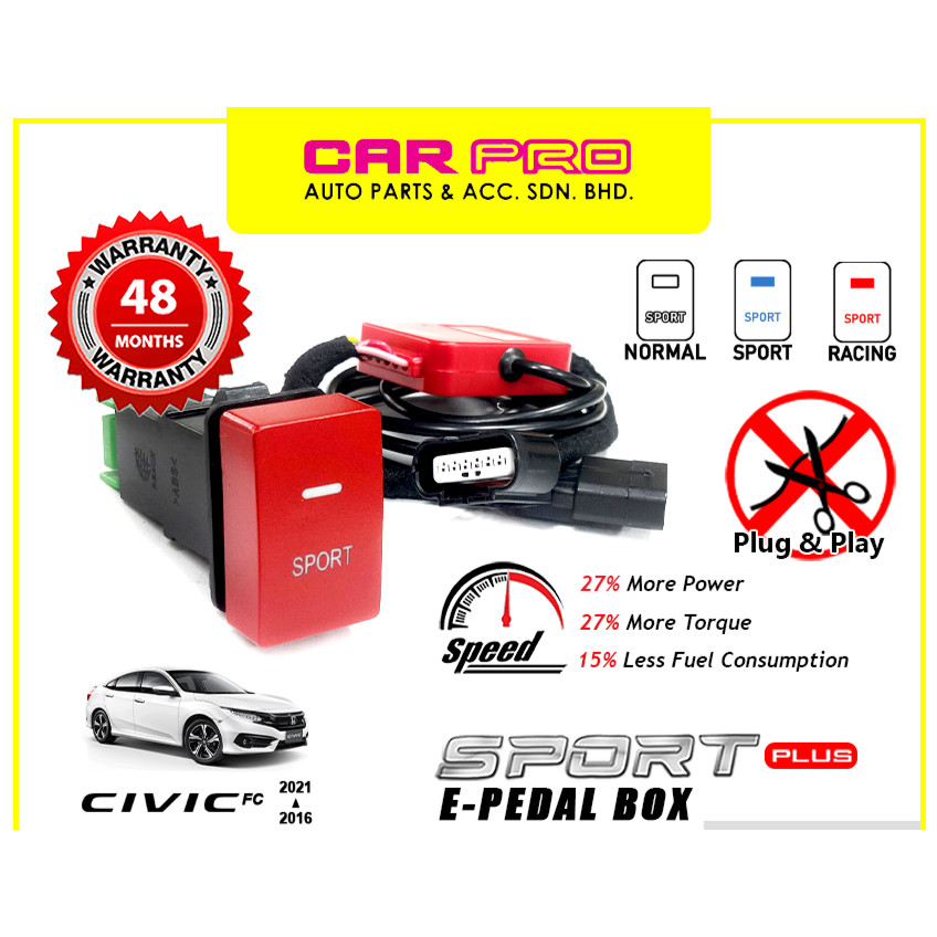 Honda Civic FC 2017 - 2021 EASYCAR E-Pedal Sport Plus Box Accelerator ...